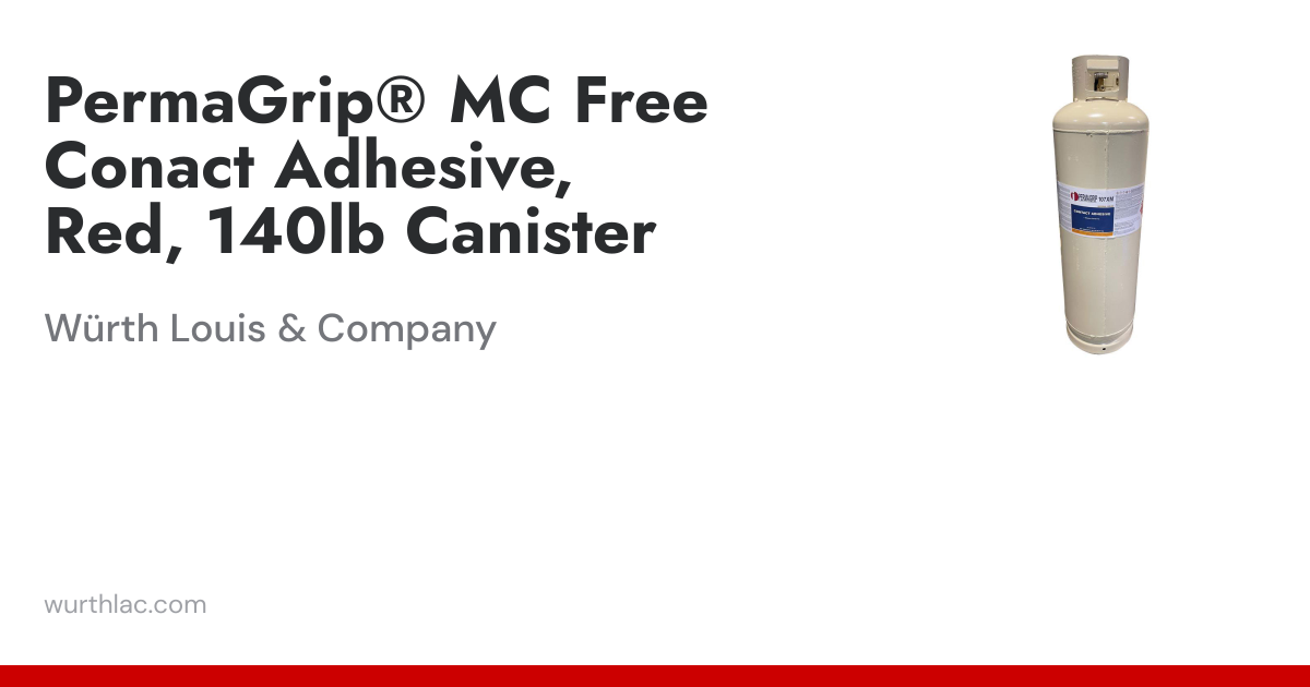 PermaGrip® MC Free Conact Adhesive, Red, 140lb Canister | Würth Louis ...