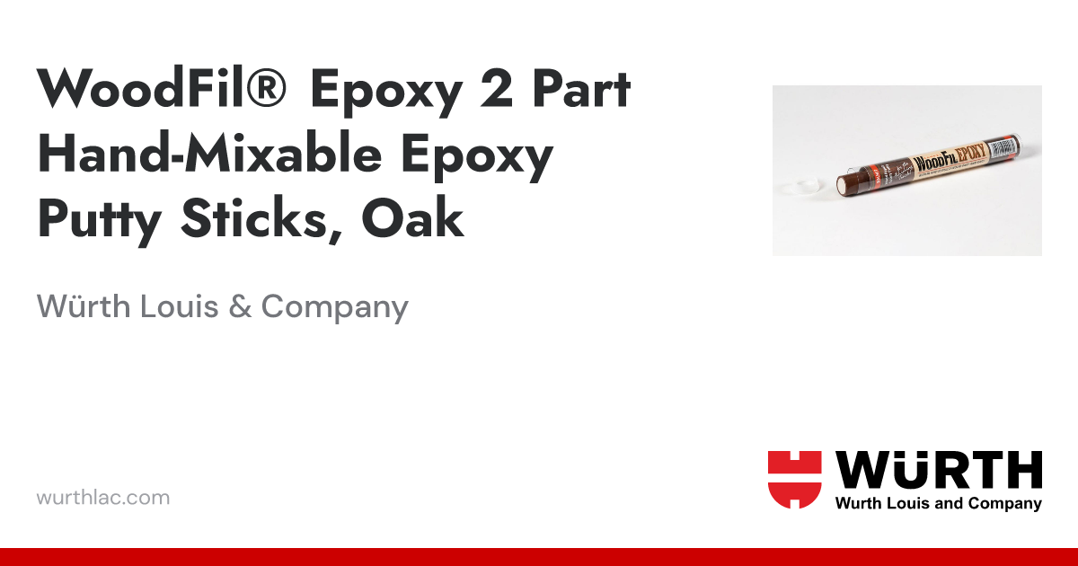 WoodFil® Epoxy 2 Part Hand-Mixable Epoxy Putty Sticks, Oak | Würth ...