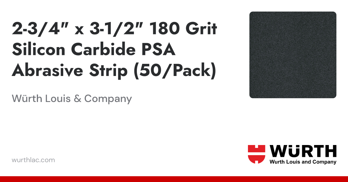 2-3/4" x 3-1/2" 180 Grit Silicon Carbide PSA Abrasive Strip (50/Pack ...