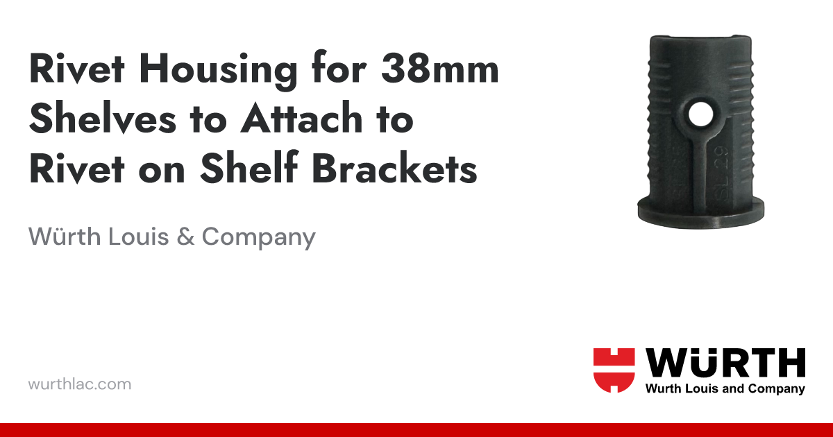 Rivet Housing for 38mm Shelves to Attach to Rivet on Shelf Brackets ...