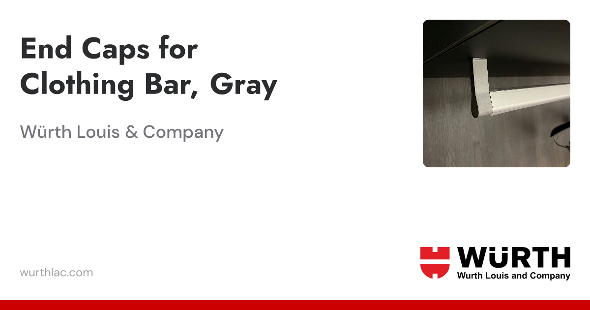 End Caps for Clothing Bar, Gray | Würth Louis & Company