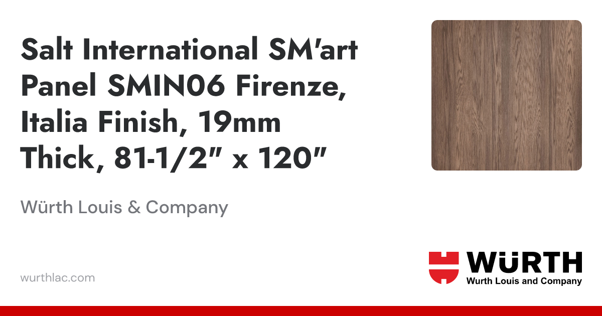 Salt International SM'art Panel SMIN06 Firenze, Italia Finish, 19mm ...