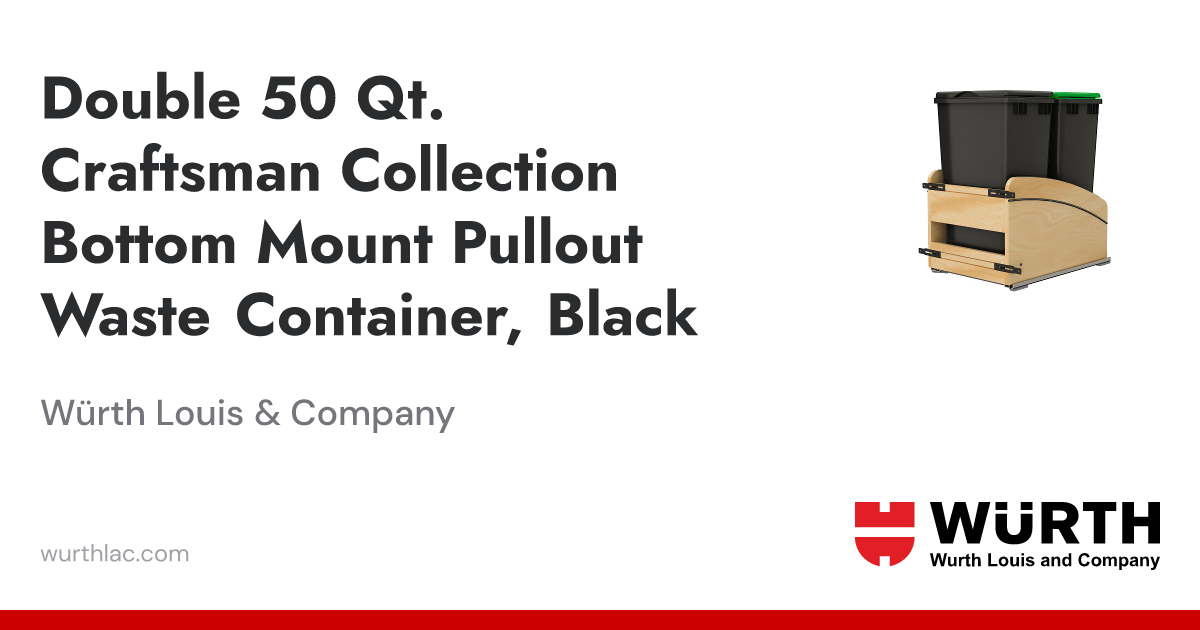 Double 50 Qt. Craftsman Collection Bottom Mount Pullout Waste Container ...