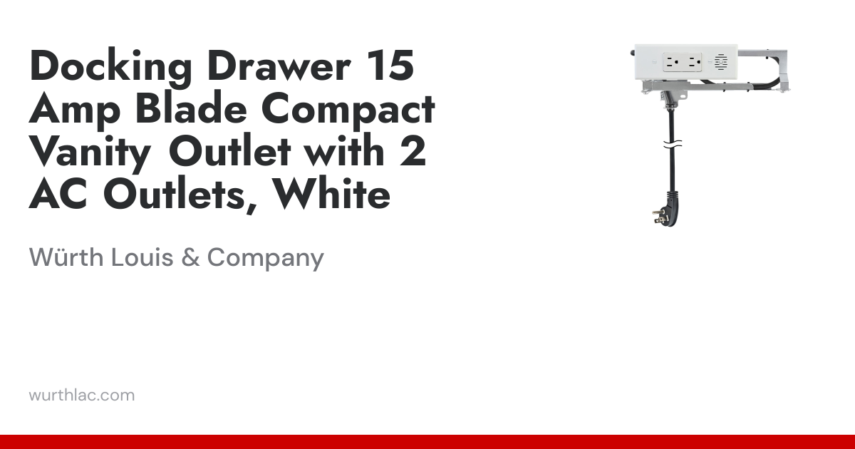 Docking Drawer 15 Amp Blade Compact Vanity Outlet with 2 AC Outlets ...