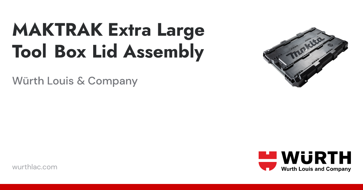 MAKTRAK Extra Large Tool Box Lid Assembly | Würth Louis & Company