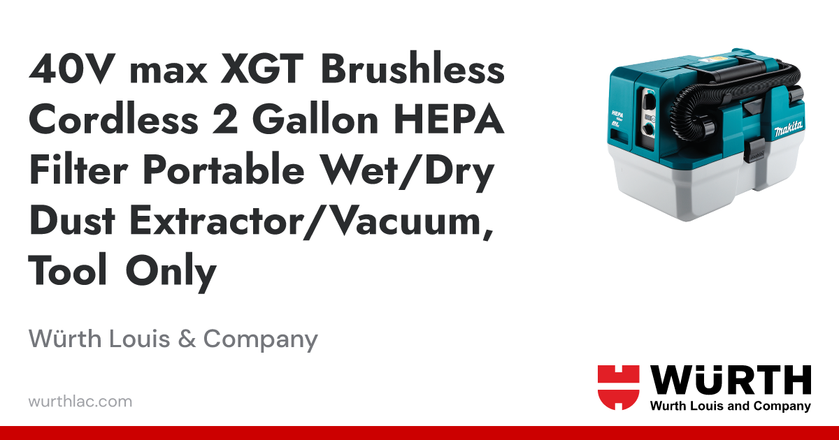 40V max XGT Brushless Cordless 2 Gallon HEPA Filter Portable Wet/Dry ...