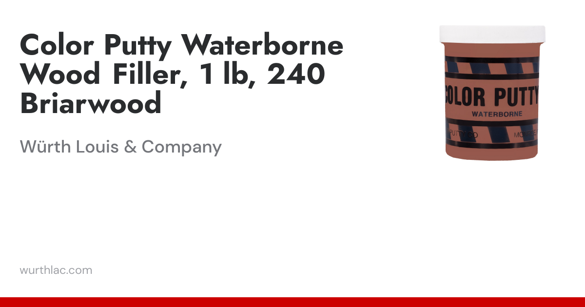 Color Putty Waterborne Wood Filler, 1 lb, 240 Briarwood | Würth Louis ...