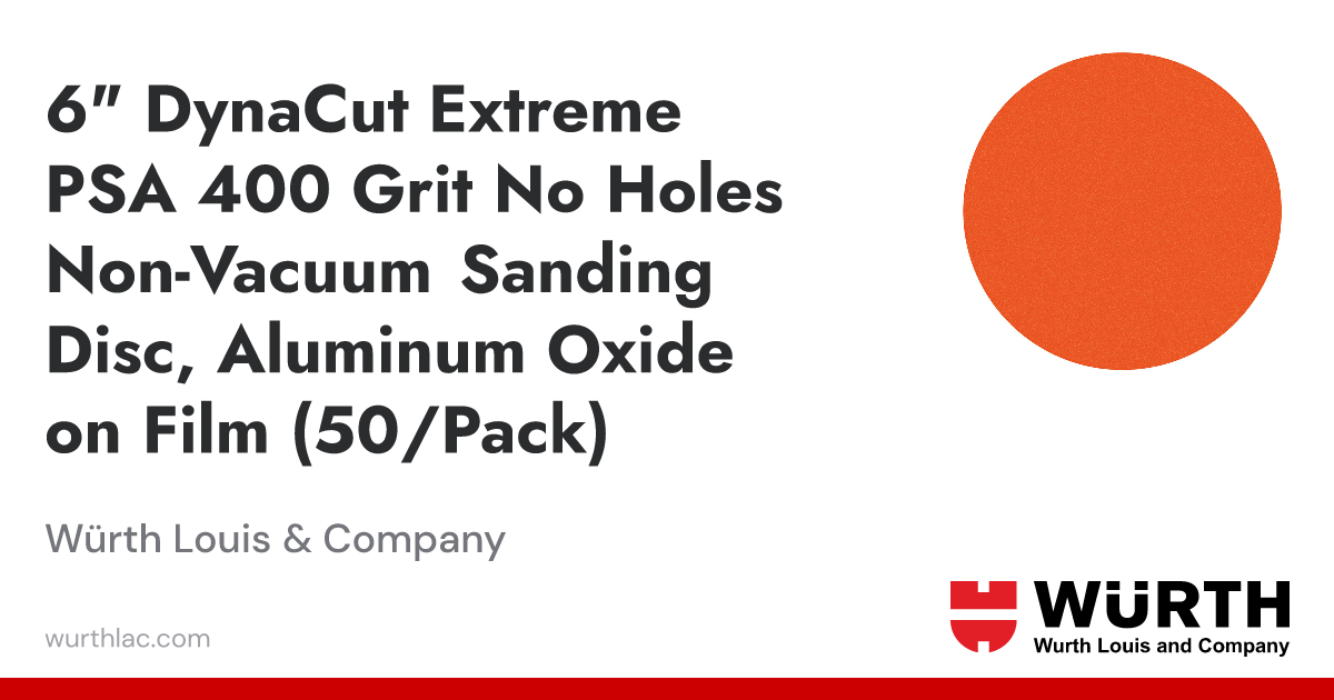 6" DynaCut Extreme PSA 400 Grit No Holes Non-Vacuum Sanding Disc ...