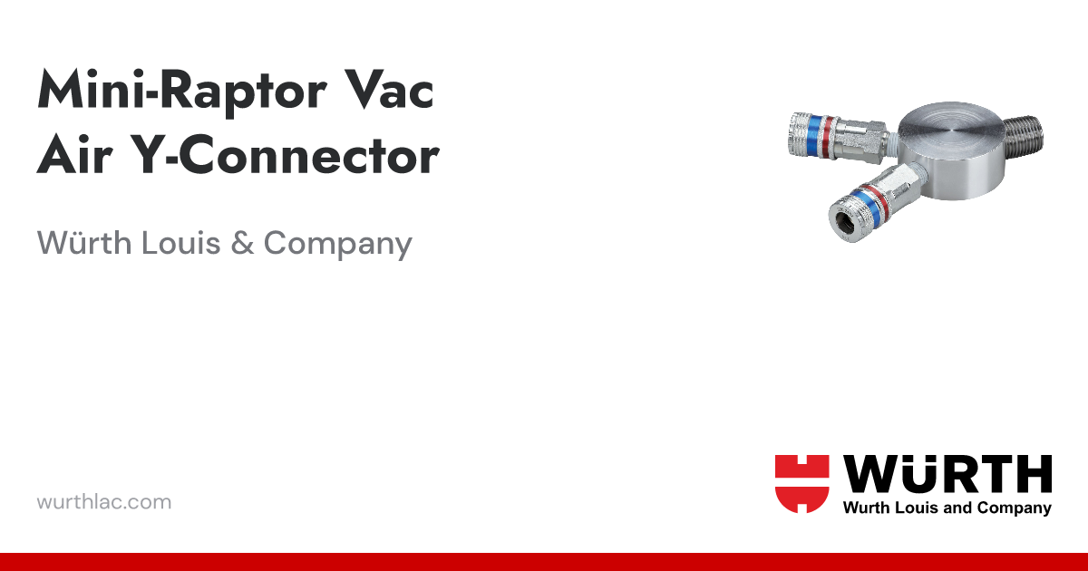 Mini-Raptor Vac Air Y-Connector | Würth Louis & Company