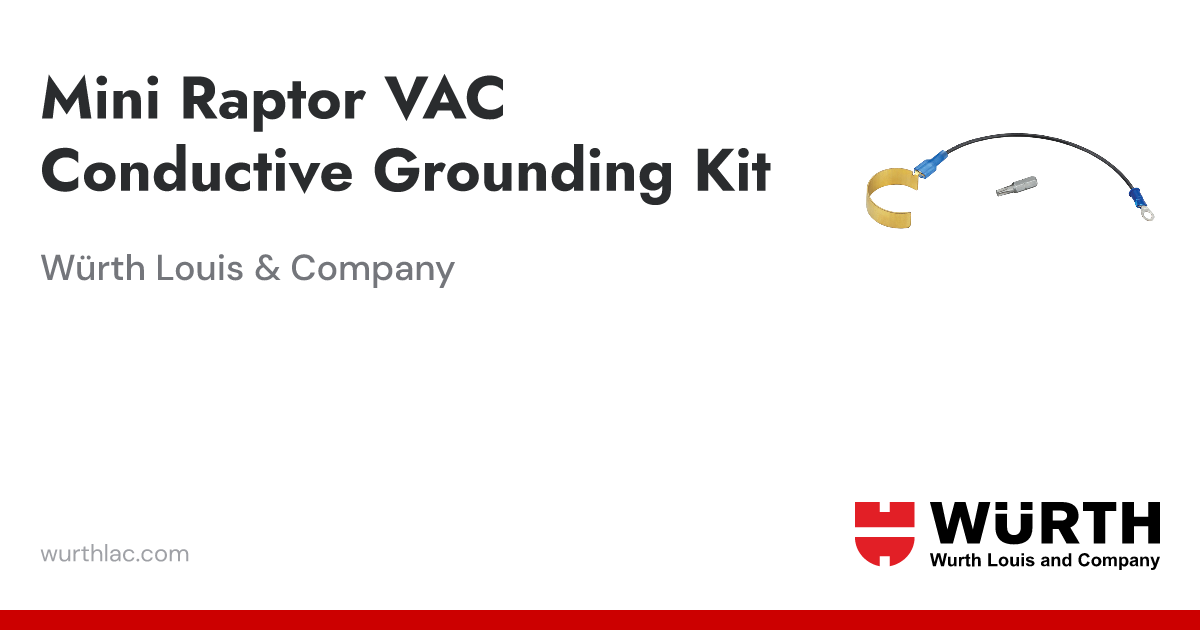 Mini Raptor VAC Conductive Grounding Kit | Würth Louis & Company