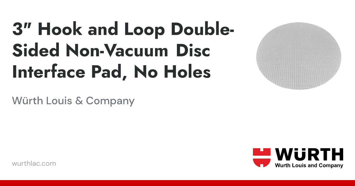 3" Hook and Loop Double-Sided Non-Vacuum Disc Interface Pad, No Holes ...