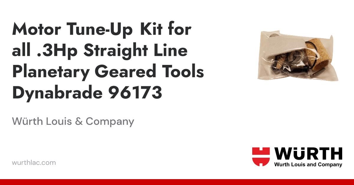 Motor Tune-Up Kit for all .3Hp Straight Line Planetary Geared Tools ...