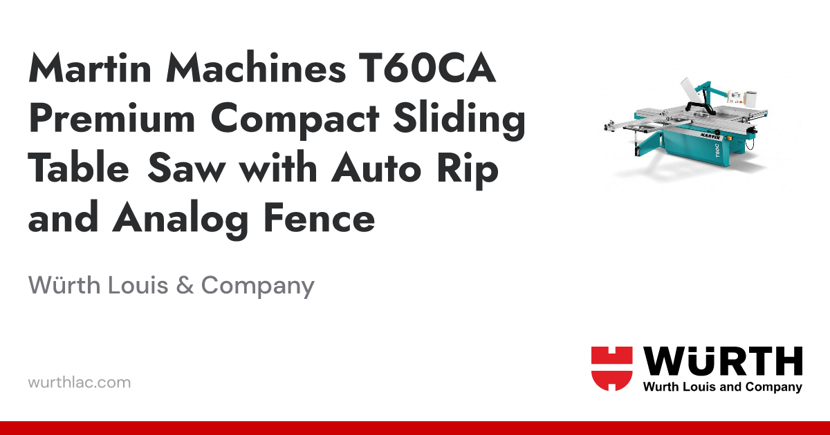 Martin Machines T60CA Premium Compact Sliding Table Saw with Auto Rip ...