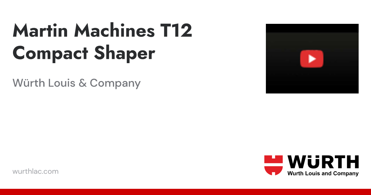 Martin Machines T12 Compact Shaper | Würth Louis & Company