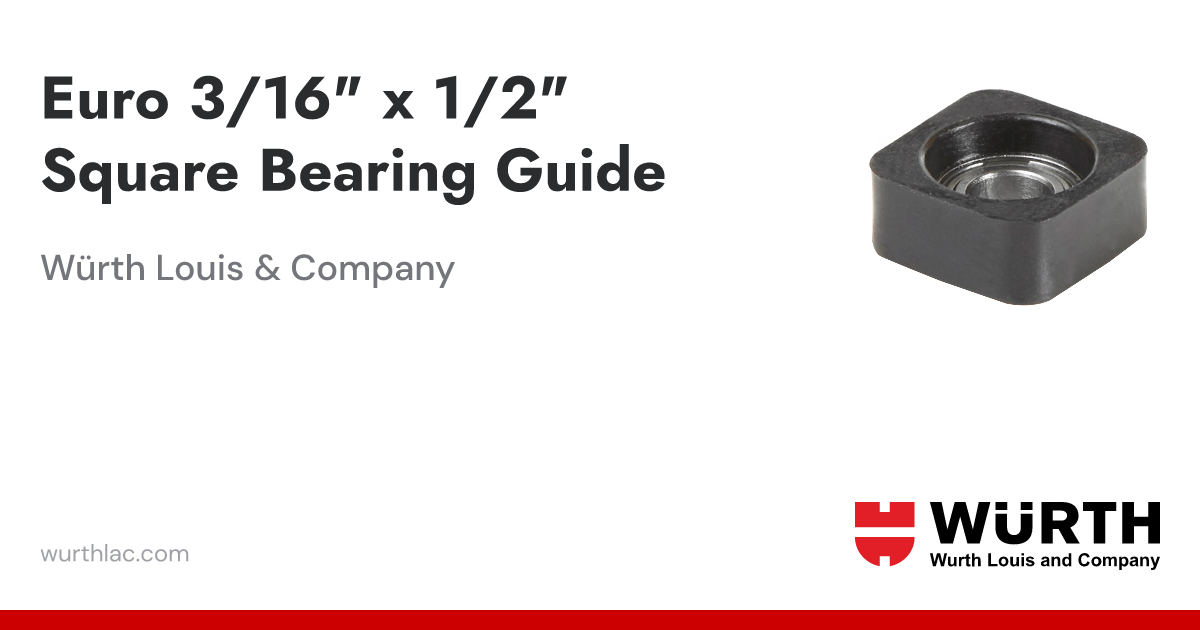 Euro 3/16" x 1/2" Square Bearing Guide | Würth Louis & Company
