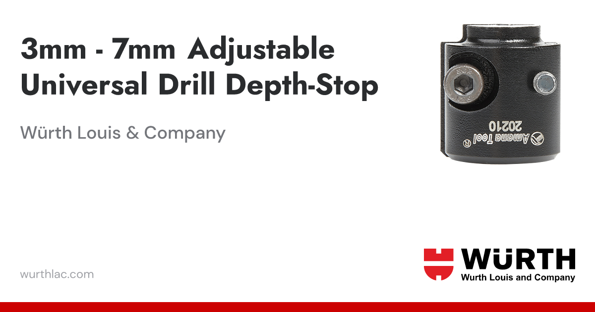 3mm - 7mm Adjustable Universal Drill Depth-Stop | Würth Louis & Company