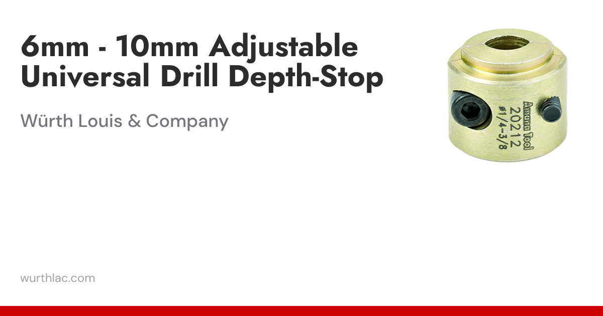 6mm - 10mm Adjustable Universal Drill Depth-Stop | Würth Louis & Company