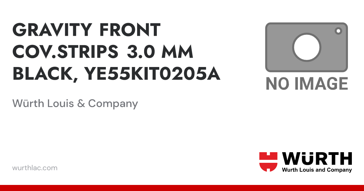 GRAVITY FRONT COV.STRIPS 3.0 MM BLACK, YE55KIT0205A | Würth Louis & Company