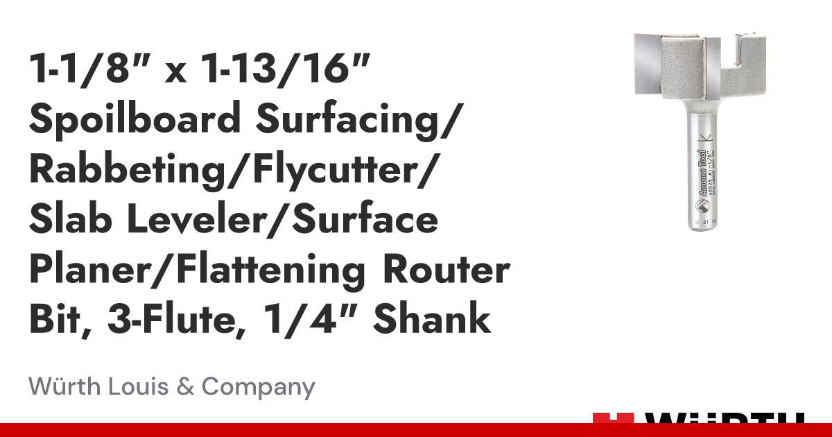 1-1/8" x 1-13/16" Spoilboard Surfacing/Rabbeting/Flycutter/Slab Leveler ...