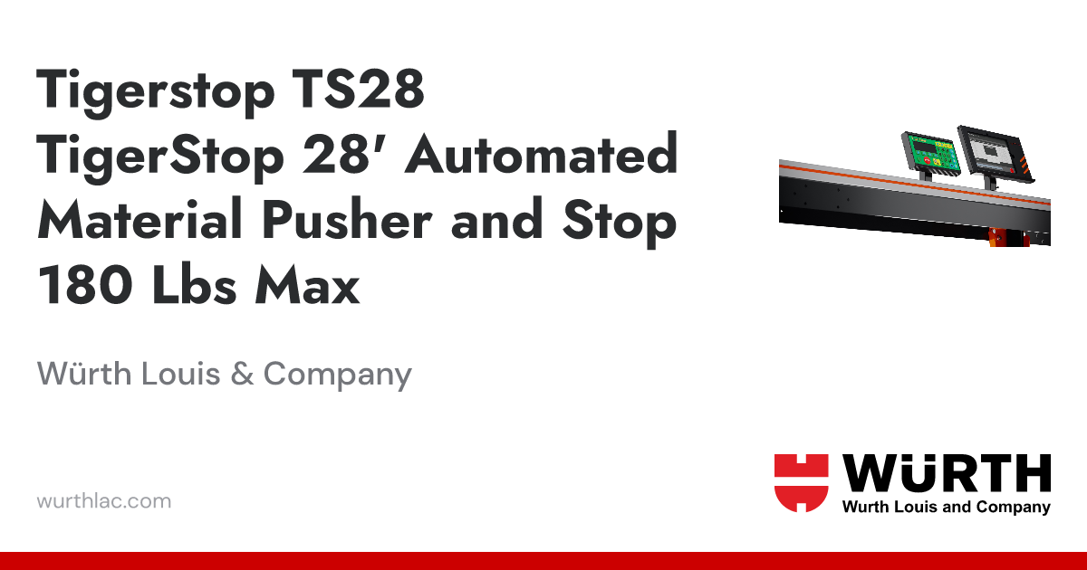 Tigerstop TS28 TigerStop 28' Automated Material Pusher and Stop 180 Lbs Max | Würth Louis & Company