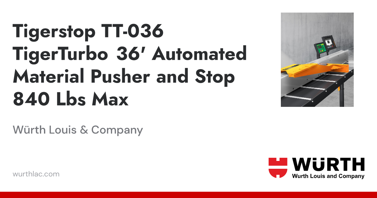 Tigerstop TT-036 TigerTurbo 36' Automated Material Pusher and Stop 840 ...