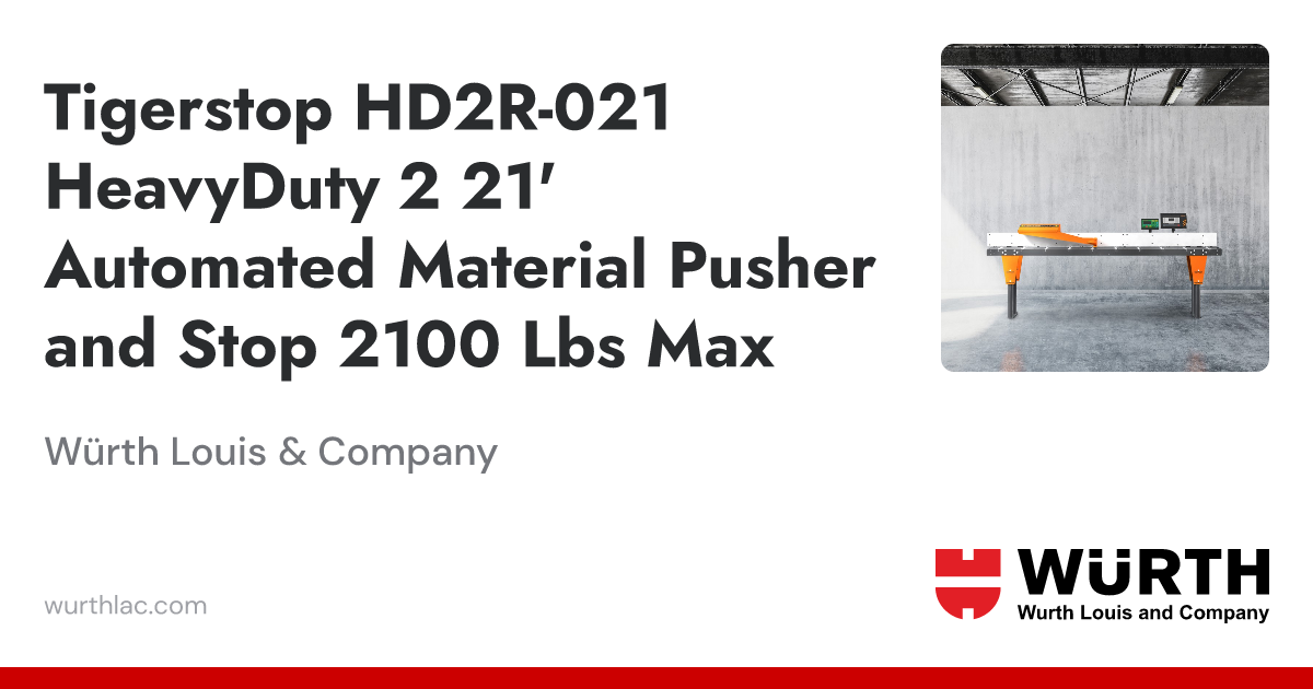 Tigerstop HD2R-021 HeavyDuty 2 21' Automated Material Pusher and Stop ...