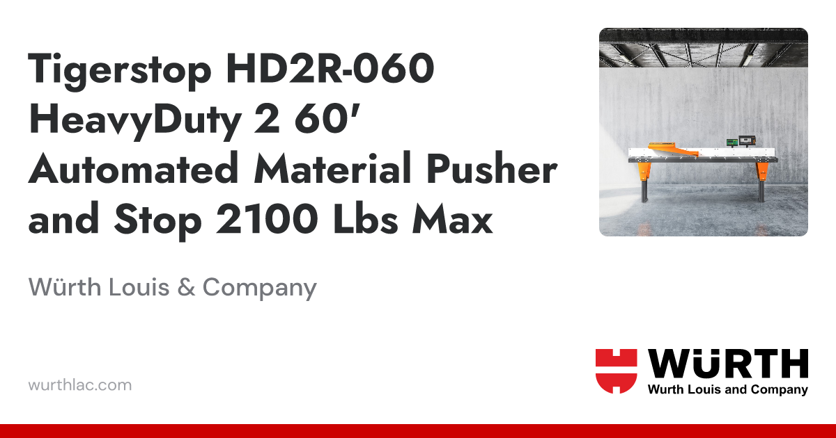 Tigerstop HD2R-060 HeavyDuty 2 60' Automated Material Pusher and Stop ...