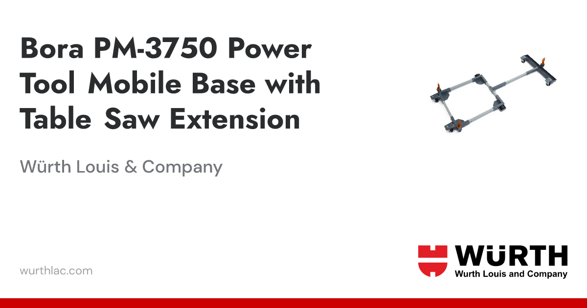 Bora PM-3750 Power Tool Mobile Base with Table Saw Extension | Würth ...