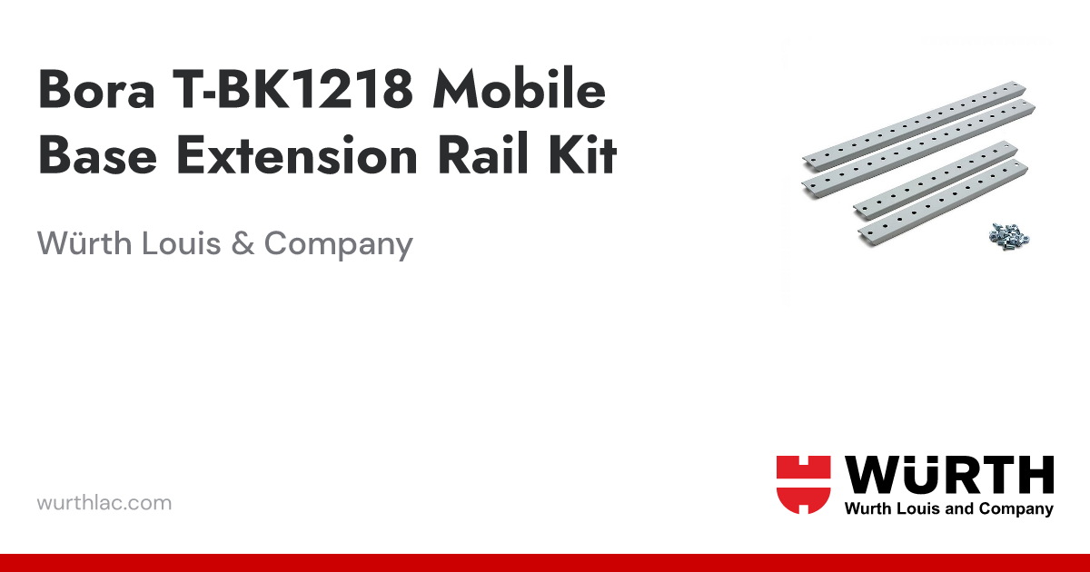Bora T-BK1218 Mobile Base Extension Rail Kit | Würth Louis & Company