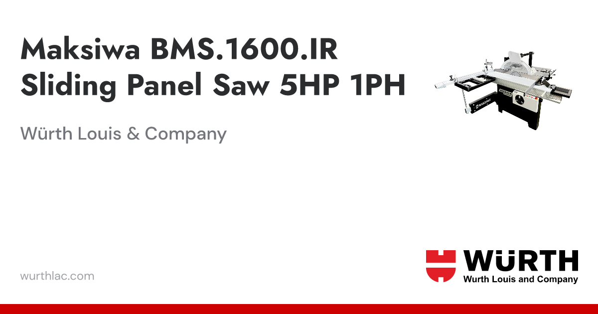 Maksiwa BMS.1600.IR Sliding Panel Saw 5HP 1PH | Würth Louis & Company
