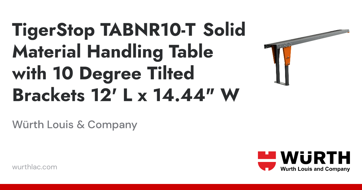 TigerStop TABNR10-T Solid Material Handling Table with 10 Degree Tilted ...