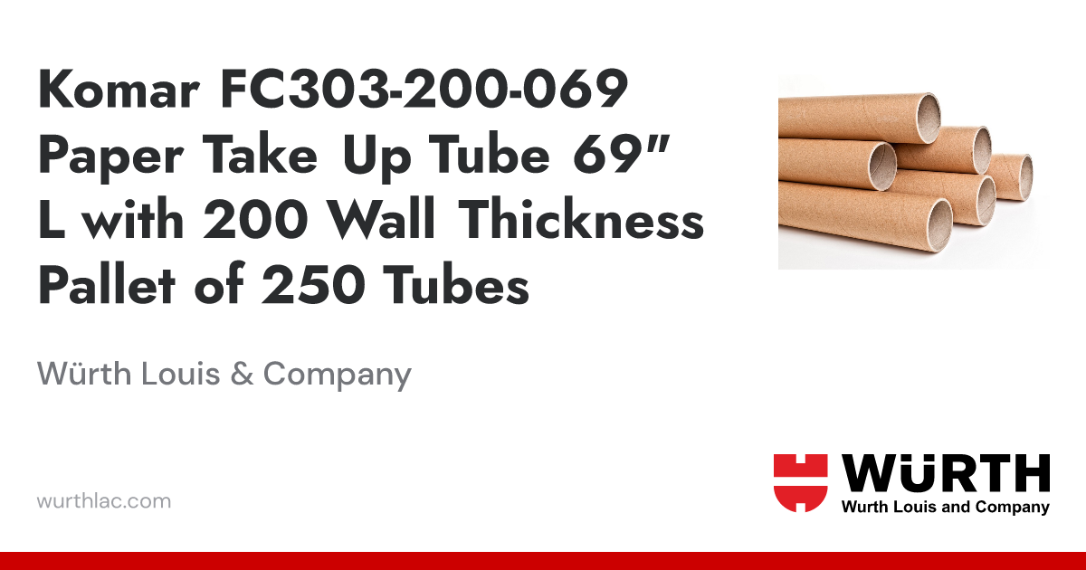 Komar FC303-200-069 Paper Take Up Tube 69" L with 200 Wall Thickness ...