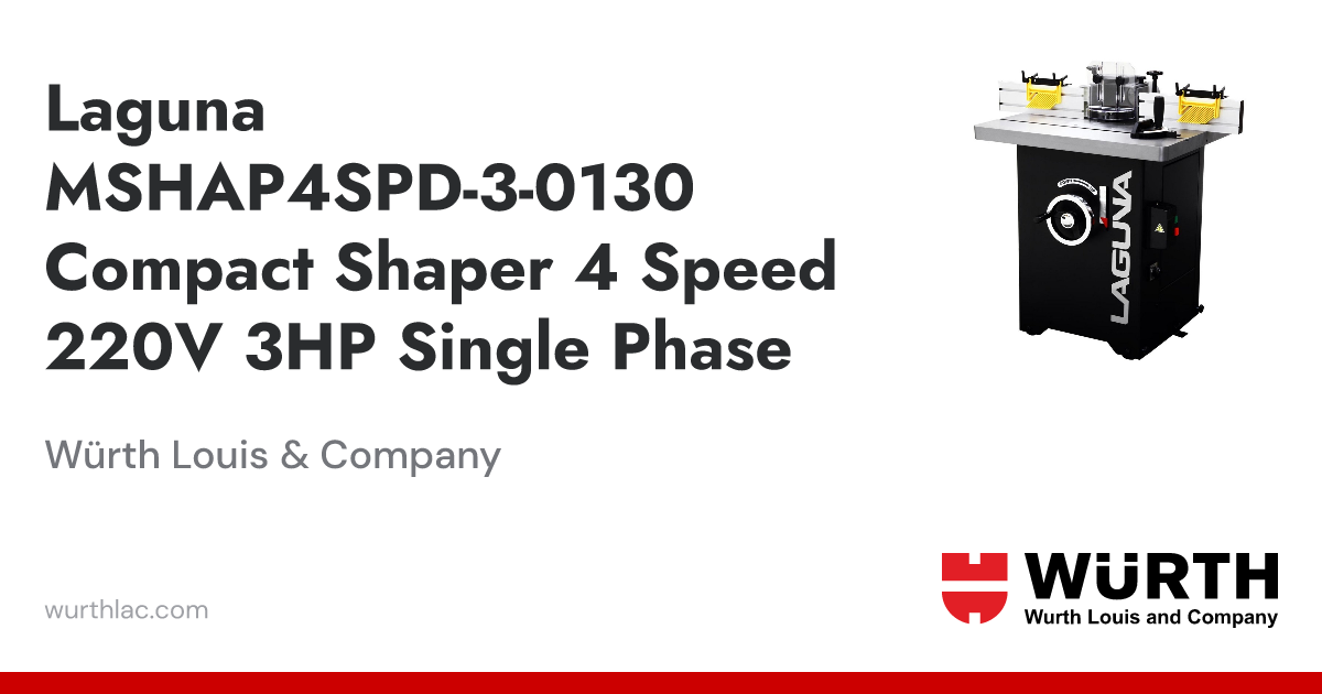 Laguna MSHAP4SPD-3-0130 Compact Shaper 4 Speed 220V 3HP Single Phase ...