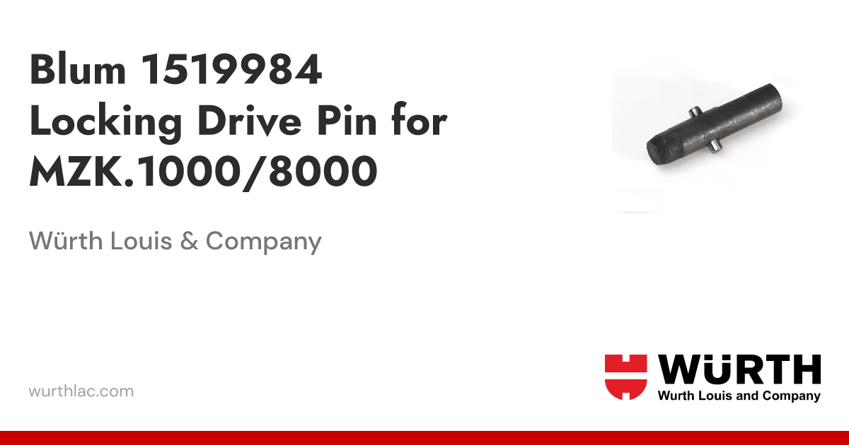 Blum 1519984 Locking Drive Pin for MZK.1000/8000 | Würth Louis & Company
