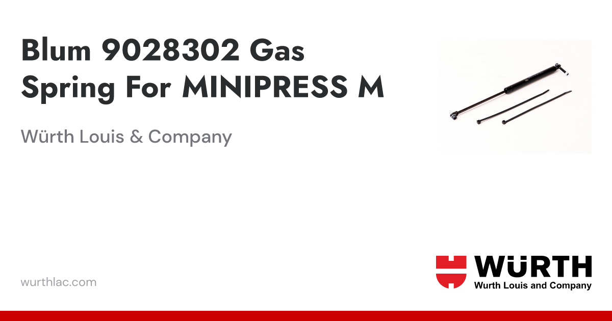 Blum 9028302 Gas Spring For MINIPRESS M | Würth Louis & Company