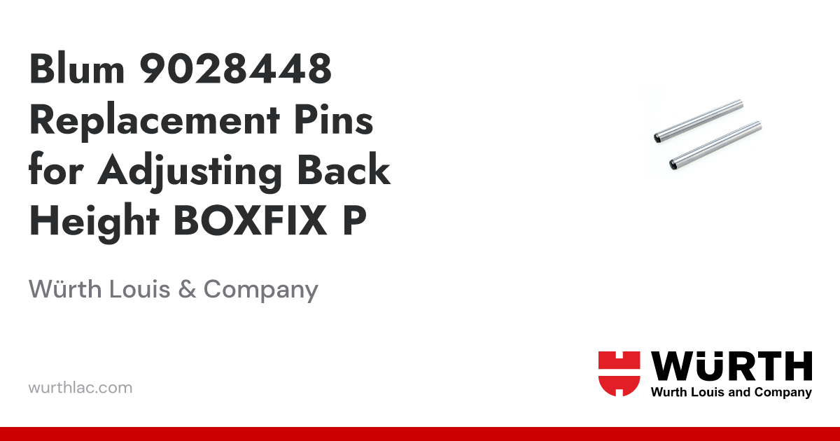 Blum 9028448 Replacement Pins for Adjusting Back Height BOXFIX P ...