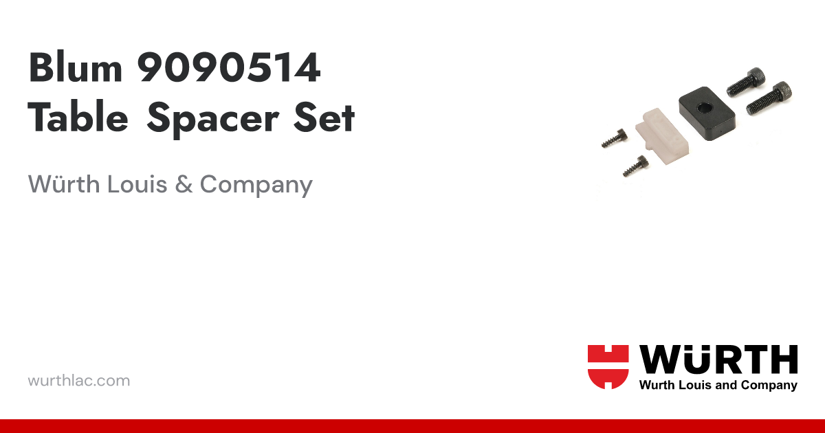 Blum 9090514 Table Spacer Set | Würth Louis & Company