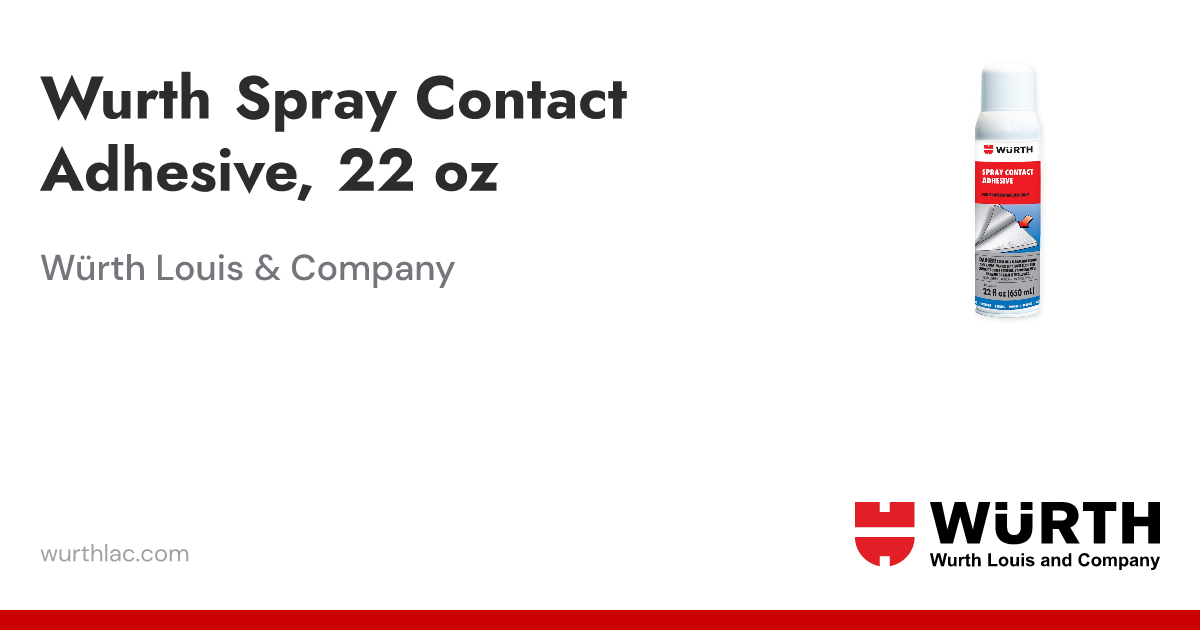 Wurth Spray Contact Adhesive, 22 oz | Würth Louis & Company