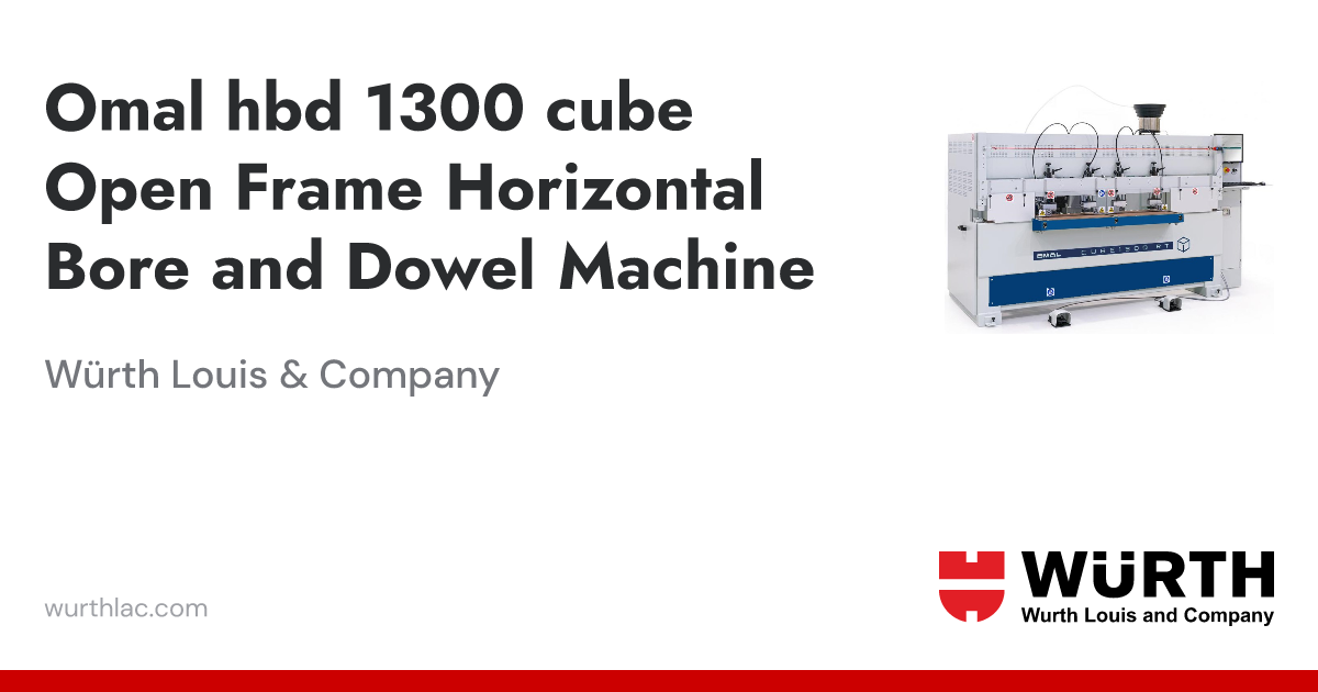 Omal hbd 1300 cube Open Frame Horizontal Bore and Dowel Machine | Würth ...