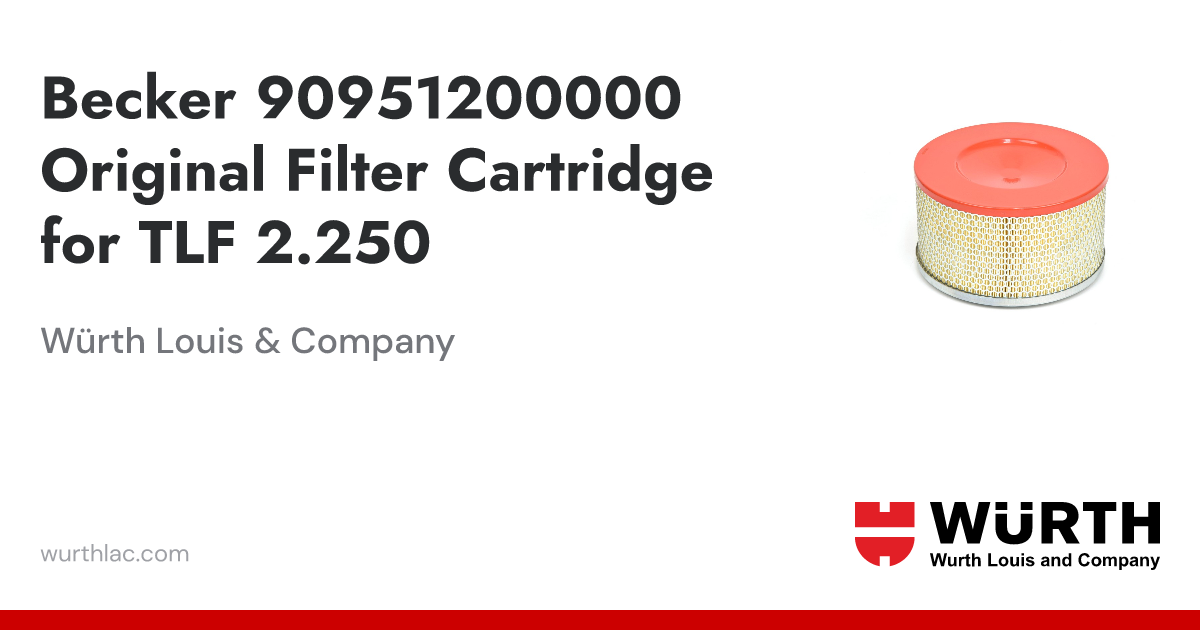 Becker 90951200000 Original Filter Cartridge for TLF 2.250 | Würth ...